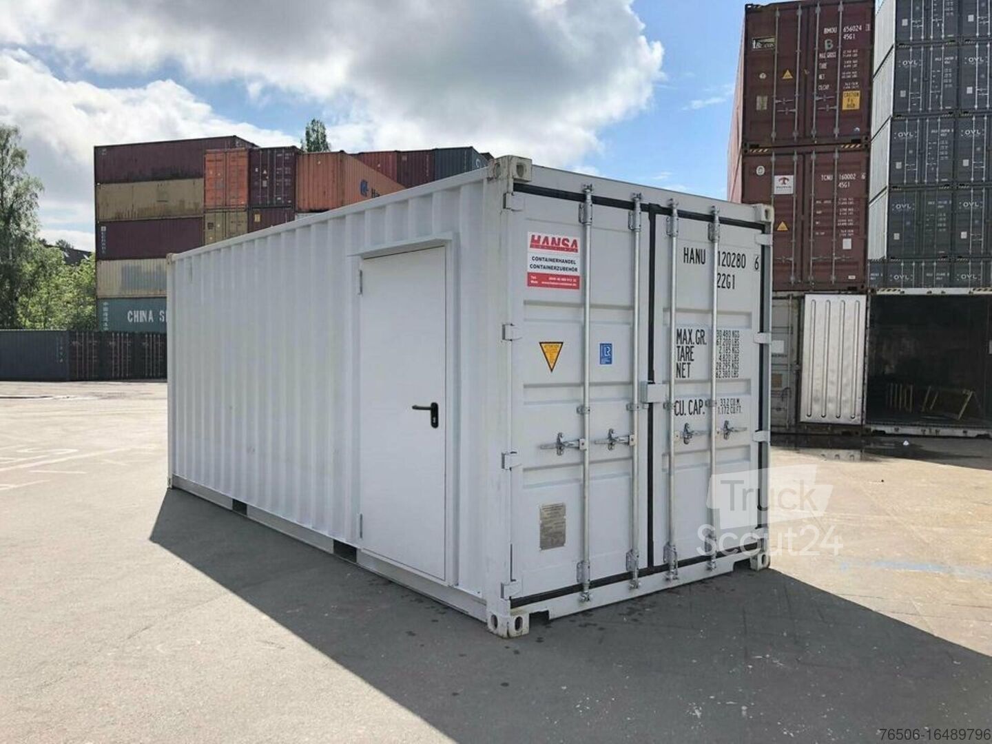 Conteneur fermé 20ft one-way Seecontainer + Personentür occasion ...